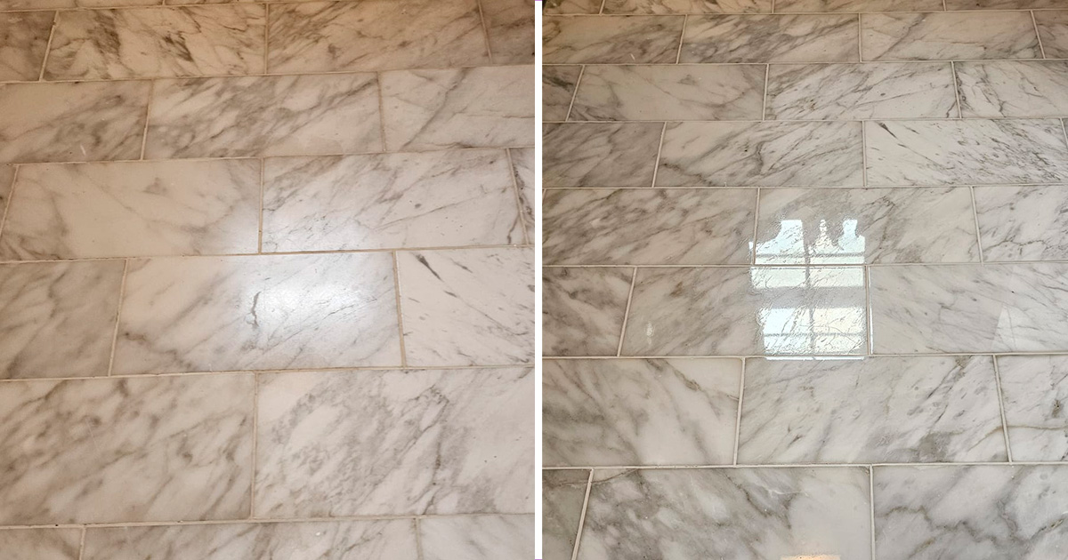 This Marble Floor in Chicago IL Radiates Elegance After Our Excellent ...